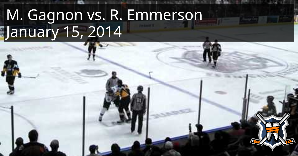 Mathieu Gagnon vs. Riley Emmerson, January 15, 2014 - Stockton Thunder ...