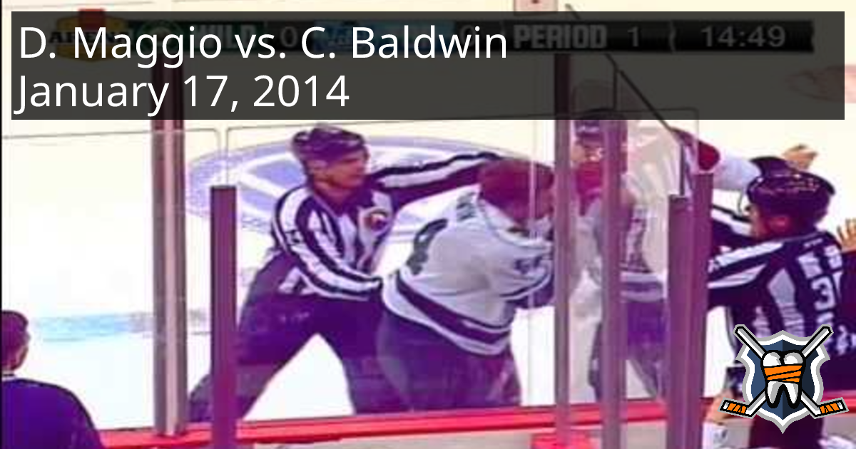 Daniel Maggio vs. Corbin Baldwin, January 17, 2014 - Cleveland Monsters ...