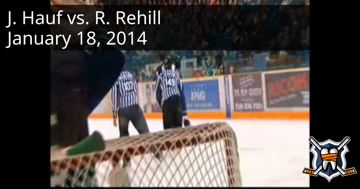 Jared Hauf vs. Ryan Rehill, January 18, 2014 - Seattle Thunderbirds vs ...