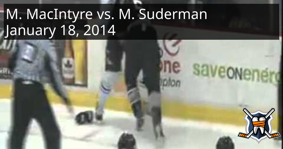 Michael MacIntyre vs. Matt Suderman, January 18, 2014 - St. Charles ...