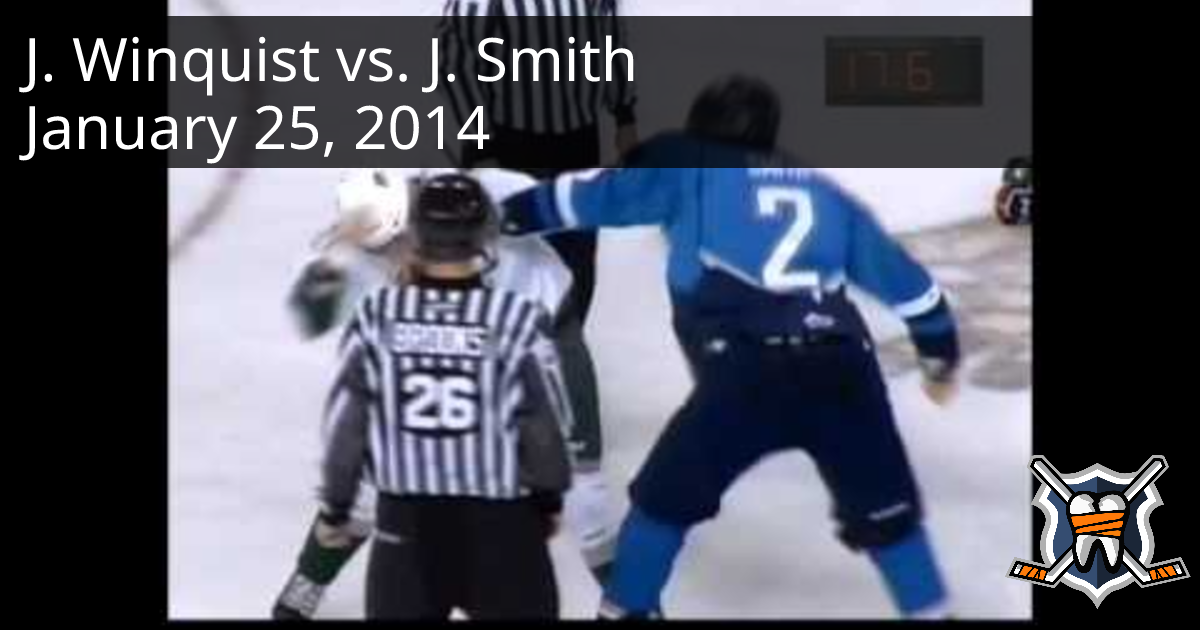 Josh Winquist vs. Jerret Smith, January 25, 2014 - Everett Silvertips ...