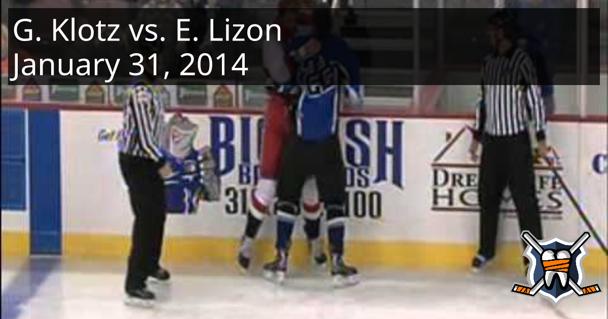 Garrett Klotz vs. Erick Lizon, January 31, 2014 - Allen Americans vs ...