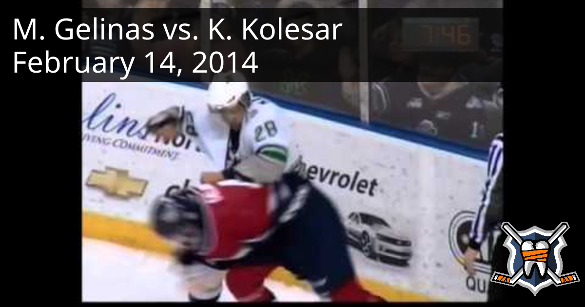 Matthew Gelinas vs. Keegan Kolesar, February 14, 2014 - Tri-City ...