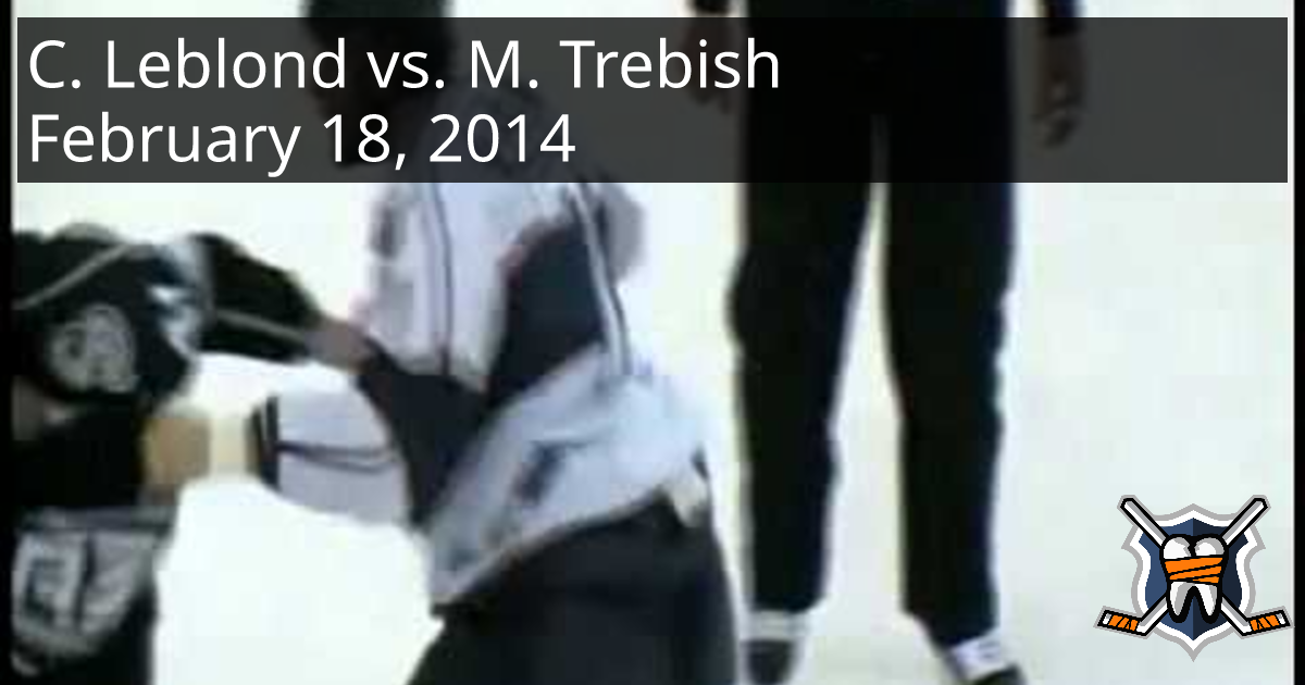 Chapen Leblond vs. Michael Trebish, February 18, 2014 - Tulsa Oilers vs ...