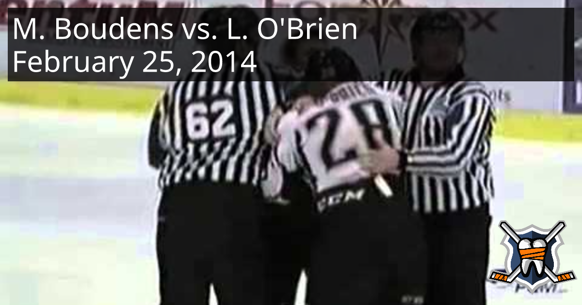 Matt Boudens vs. Liam O'Brien, February 25, 2014 - Drummondville ...