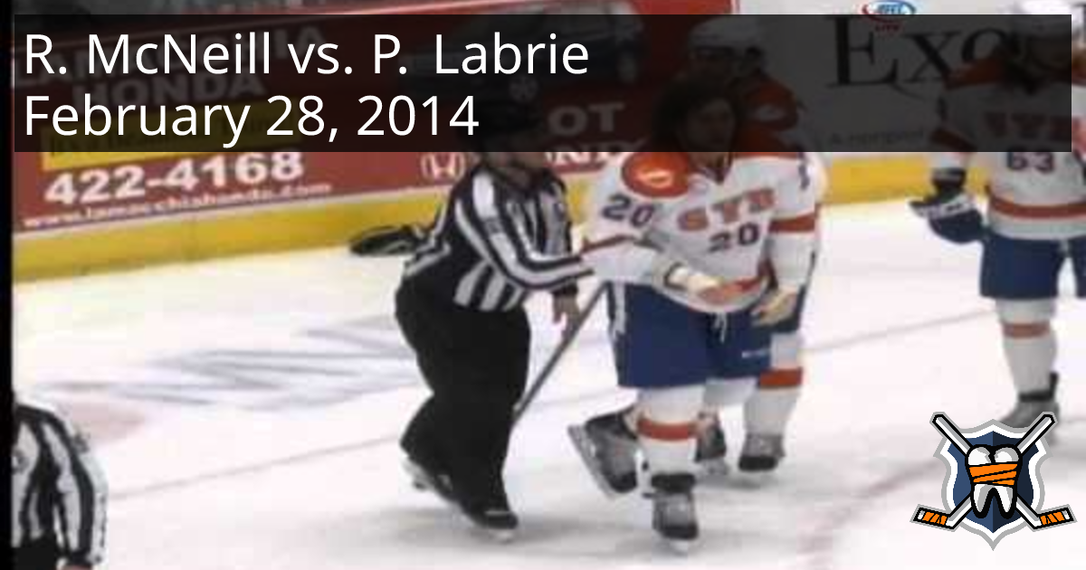 Reid McNeill vs. Pierre-Cedric Labrie, February 28, 2014 - Wilkes-Barre ...