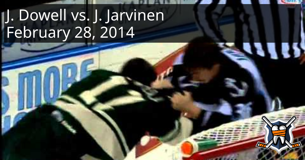 Jake Dowell vs. Joonas Jarvinen, February 28, 2014 - Iowa Wild vs ...