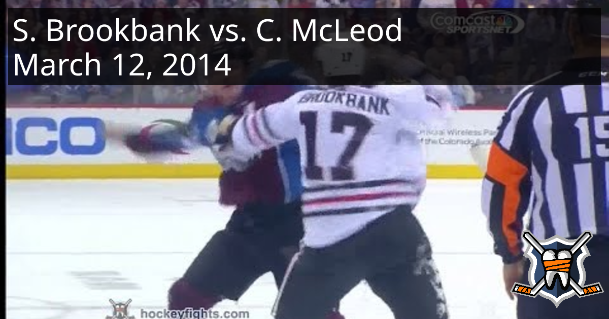 Sheldon Brookbank vs. Cody McLeod, March 12, 2014 - Chicago Blackhawks ...