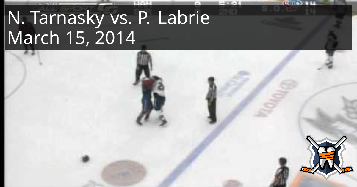 Nick Tarnasky vs. Pierre-Cedric Labrie, March 15, 2014 - Hamilton ...