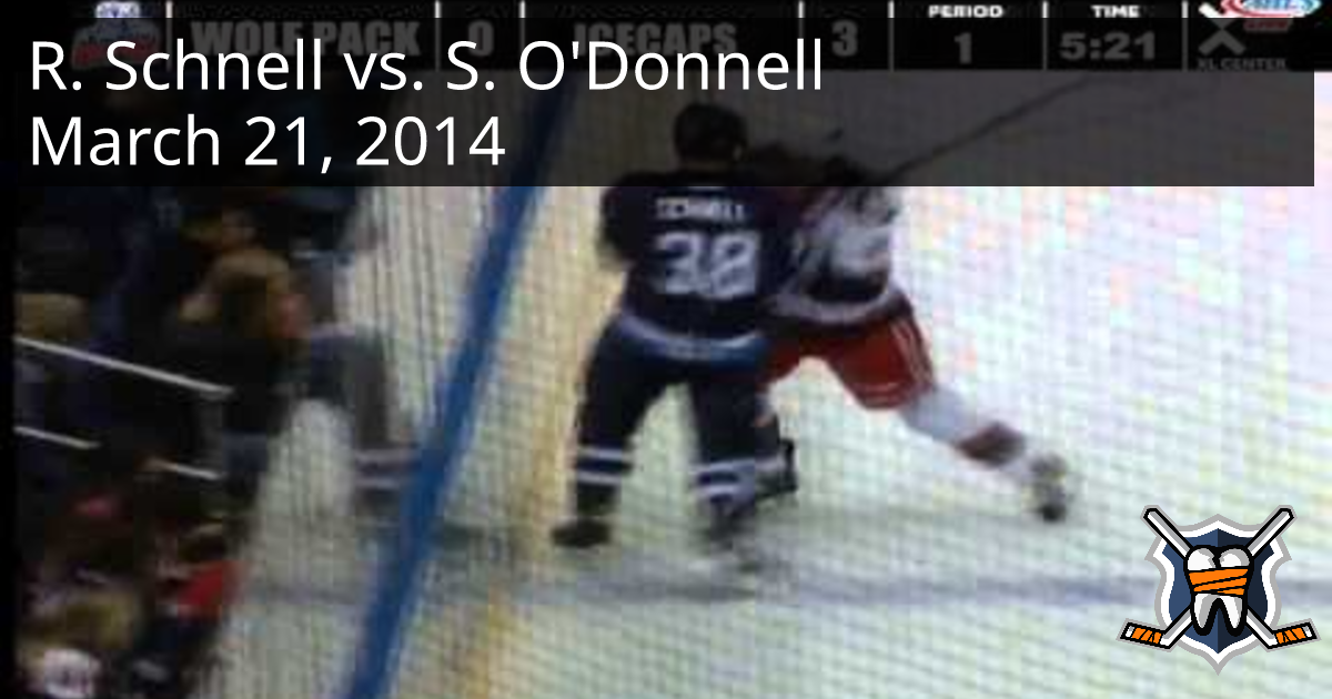 Ryan Schnell vs. Shawn O'Donnell, March 21, 2014 - St. John's IceCaps ...