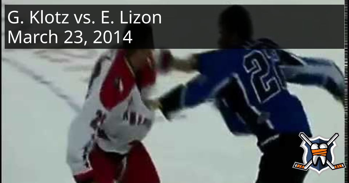 Garrett Klotz vs. Erick Lizon, March 23, 2014 - Allen Americans vs ...
