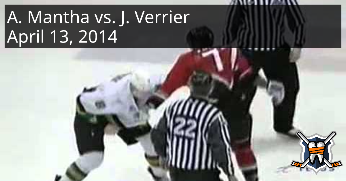 Anthony Mantha vs. Jerome Verrier, April 13, 2014 - Val-d'Or Foreurs vs ...