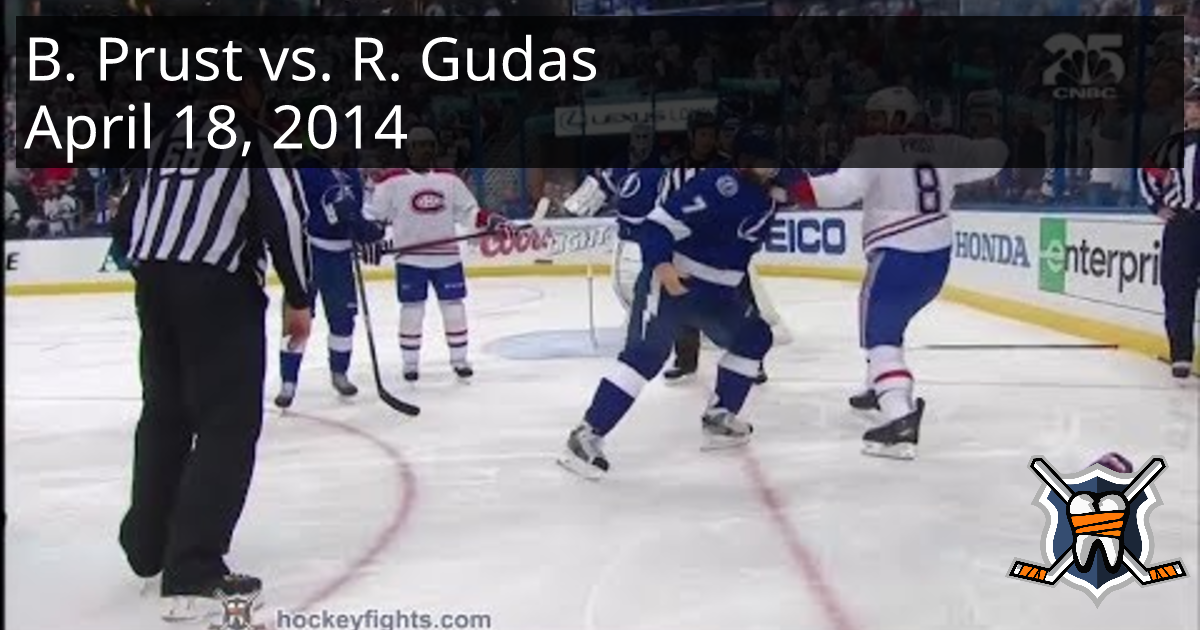 Brandon Prust vs. Radko Gudas, April 18, 2014 - Montreal Canadiens vs ...