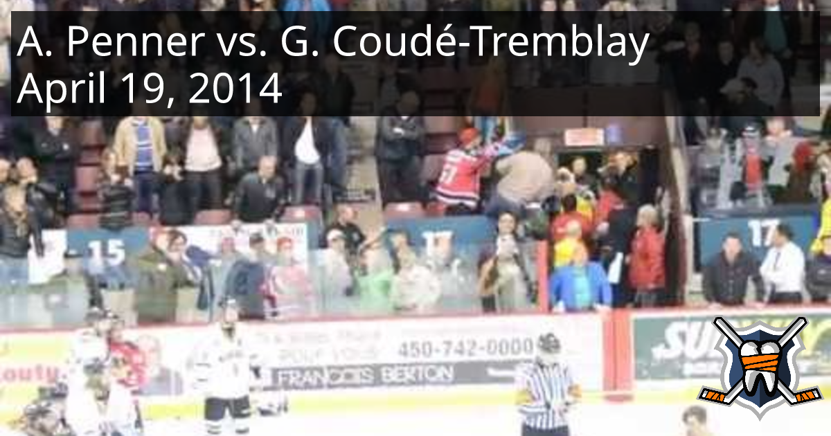 Alex Penner vs. Guillaume Coudé-Tremblay, April 19, 2014 - Marquis de ...