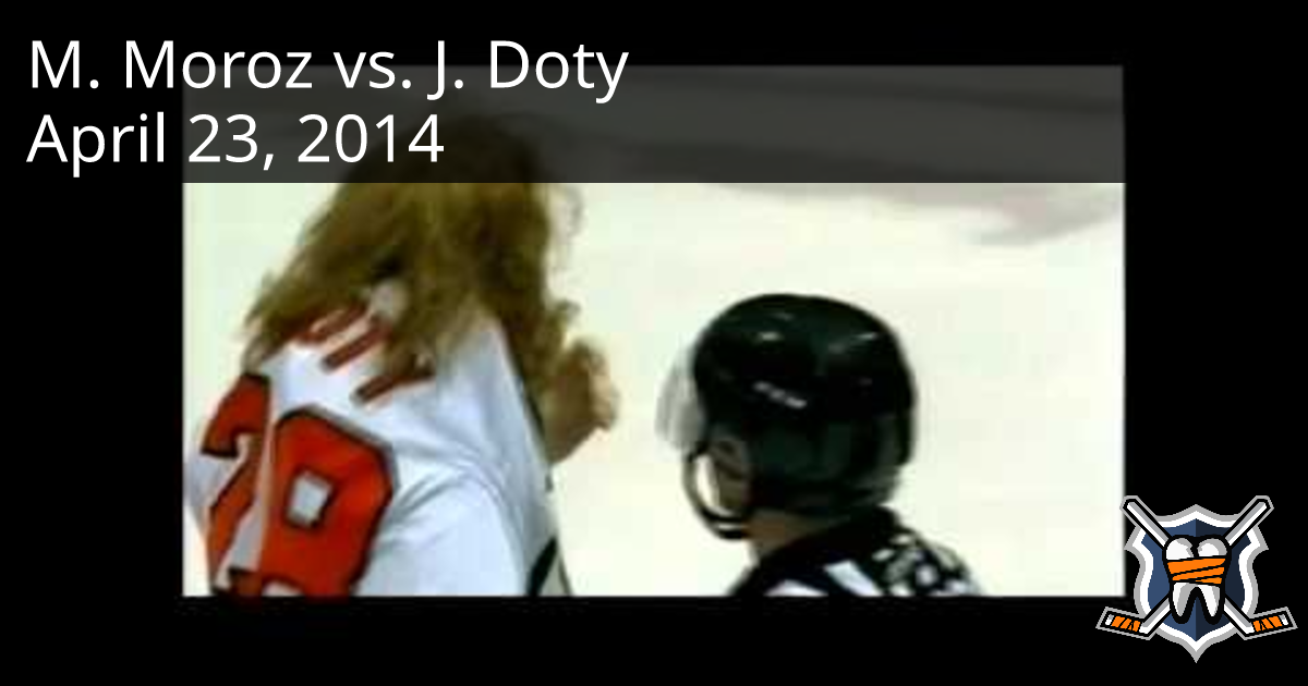 Mitch Moroz vs. Jacob Doty, April 23, 2014 - Edmonton Oil Kings vs ...