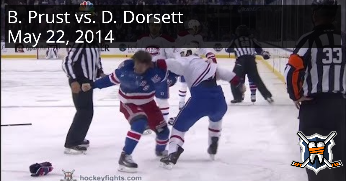 Brandon Prust vs. Derek Dorsett, May 22, 2014 - Montreal Canadiens vs ...
