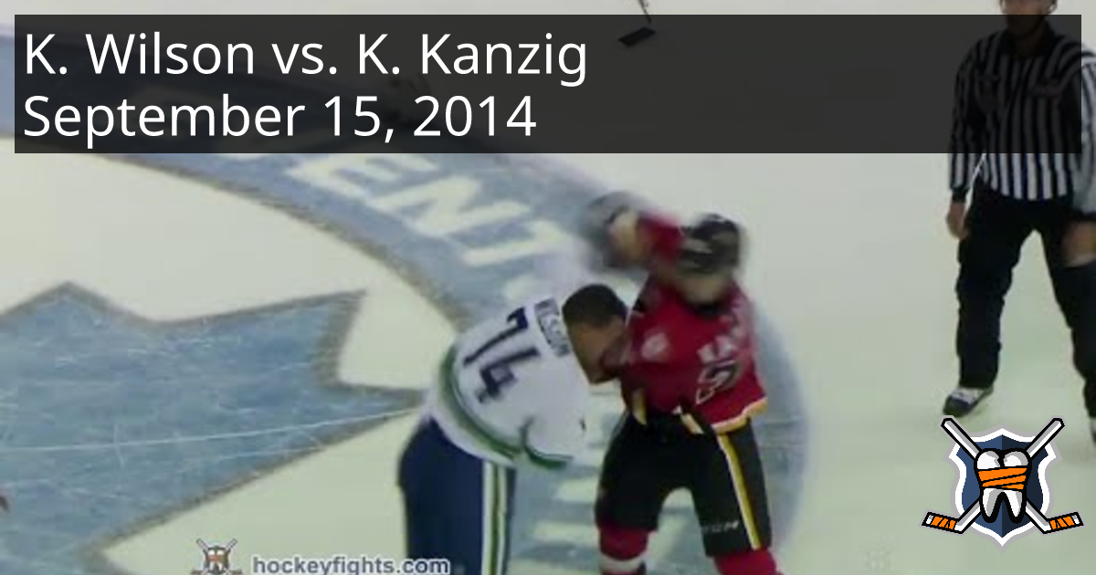 Klarc Wilson vs. Keegan Kanzig, September 15, 2014 - Vancouver Canucks ...