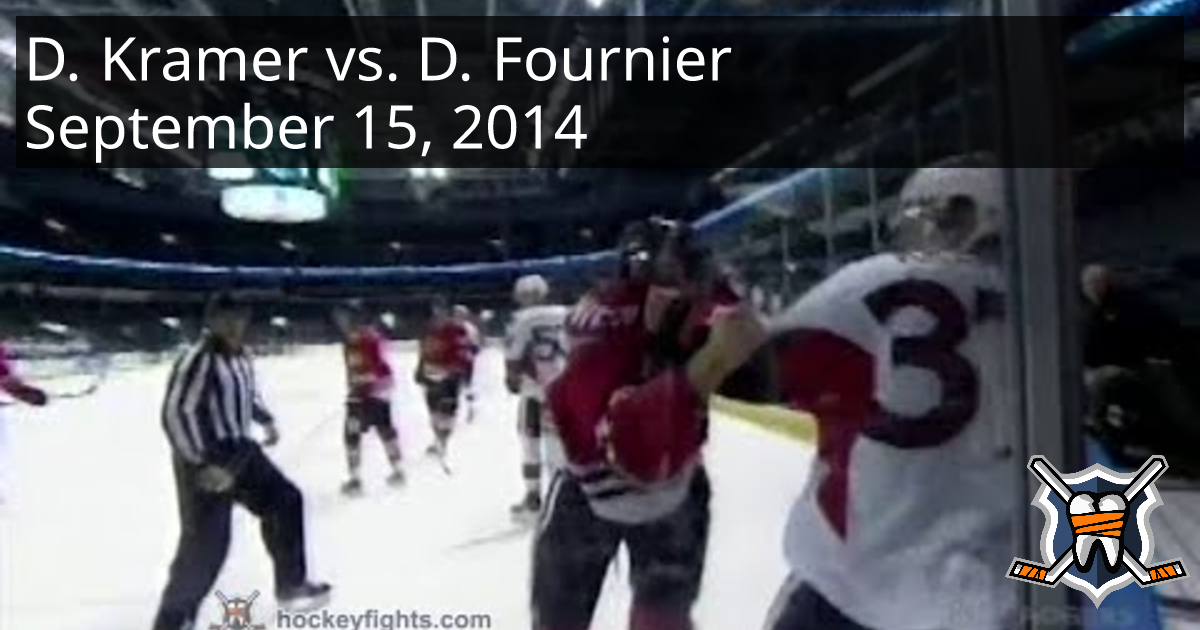 Darren Kramer vs. Dillon Fournier, September 15, 2014 - Ottawa Senators ...