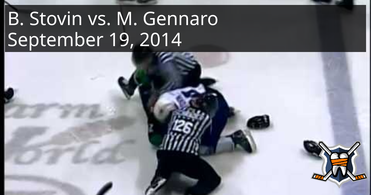 Brett Stovin vs. Matteo Gennaro, September 19, 2014 - Saskatoon Blades ...