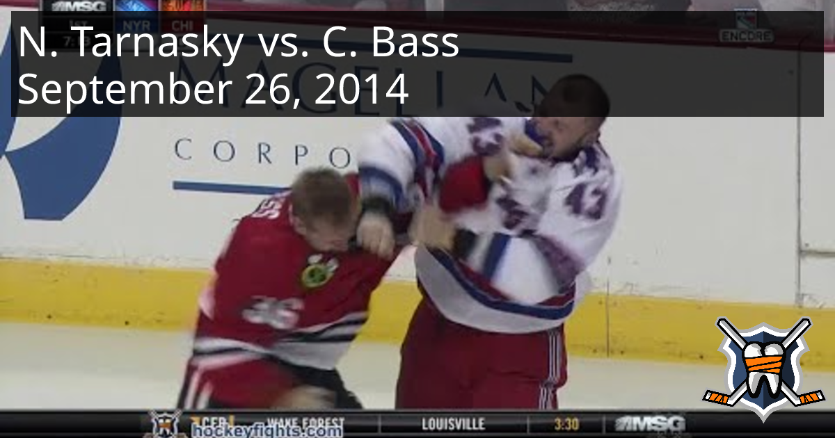 Nick Tarnasky vs. Cody Bass, September 26, 2014 - New York Rangers vs ...