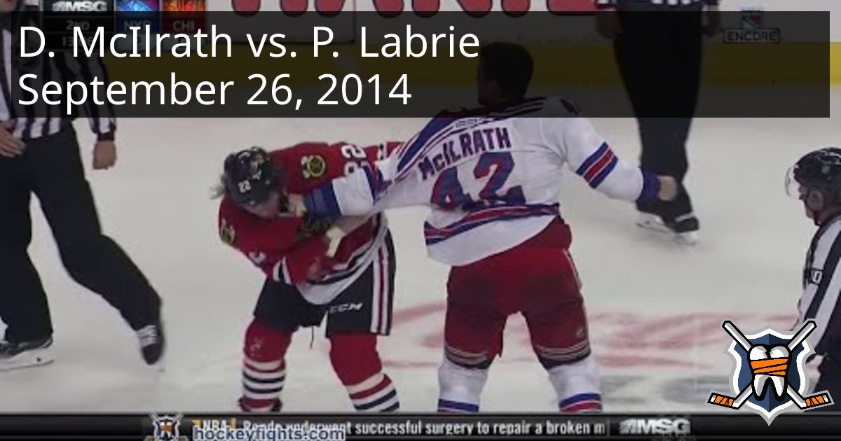 Dylan McIlrath vs. Pierre-Cedric Labrie, September 26, 2014 - New York ...