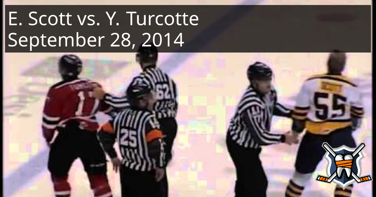 Evan Scott vs. Yanick Turcotte, September 28, 2014 - Shawinigan ...