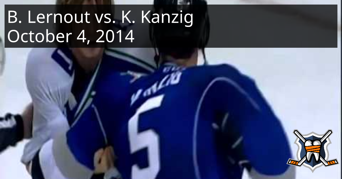 Brett Lernout vs. Keegan Kanzig, October 4, 2014 - Swift Current ...