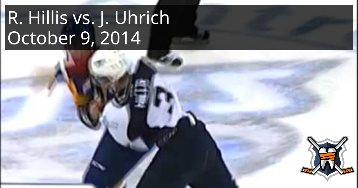 Riley Hillis vs. Josh Uhrich, October 9, 2014 - Tri-City Americans vs. Saskatoon Blades ...