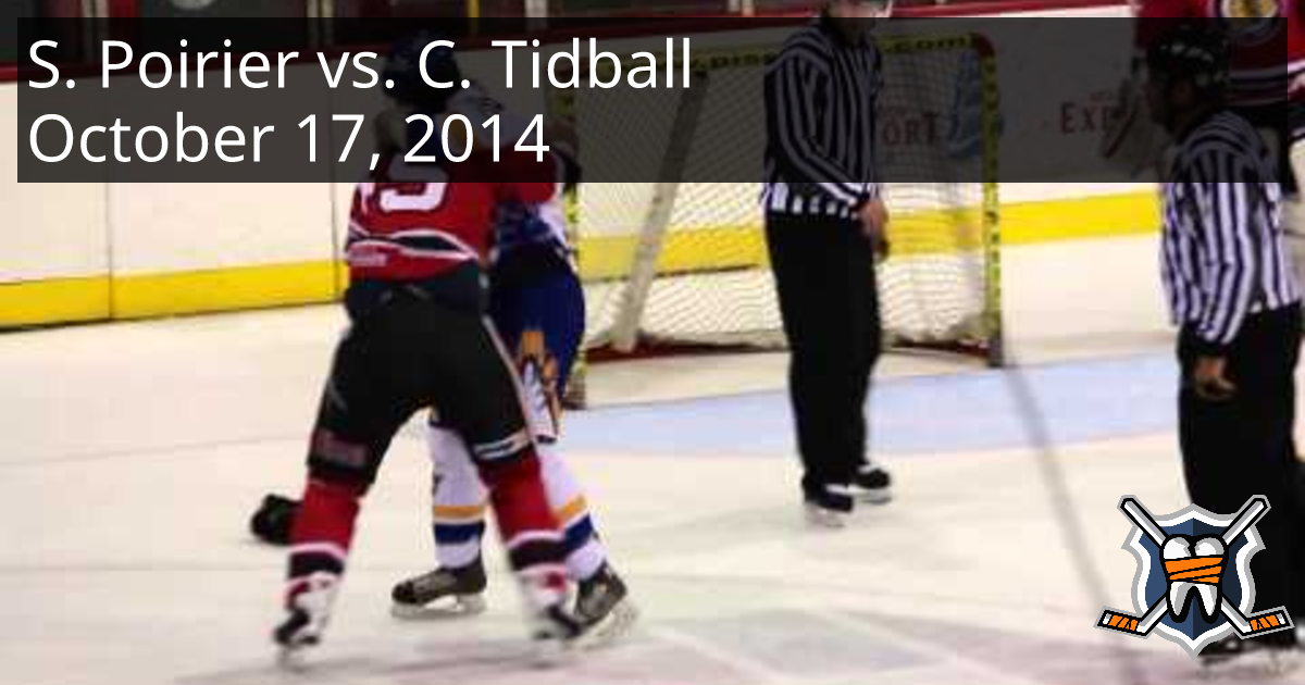Simon Poirier vs. Curtis Tidball, October 17, 2014 - Éperviers de Sorel ...