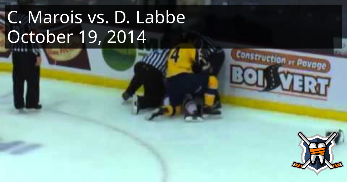Carl Marois vs. Dylan Labbe, October 19, 2014 - Victoriaville Tigres vs ...
