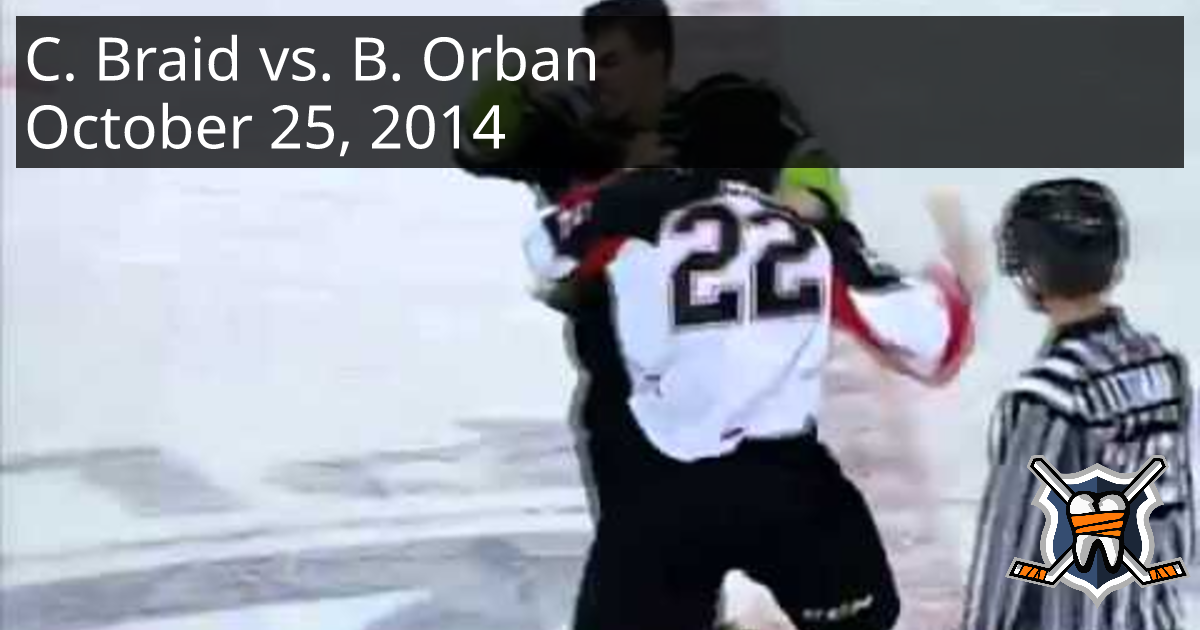 Chance Braid vs. Blake Orban, October 25, 2014 - Prince George Cougars ...