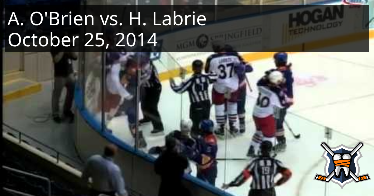 Andrew O'Brien vs. Hubert Labrie, October 25, 2014 - Norfolk Admirals ...