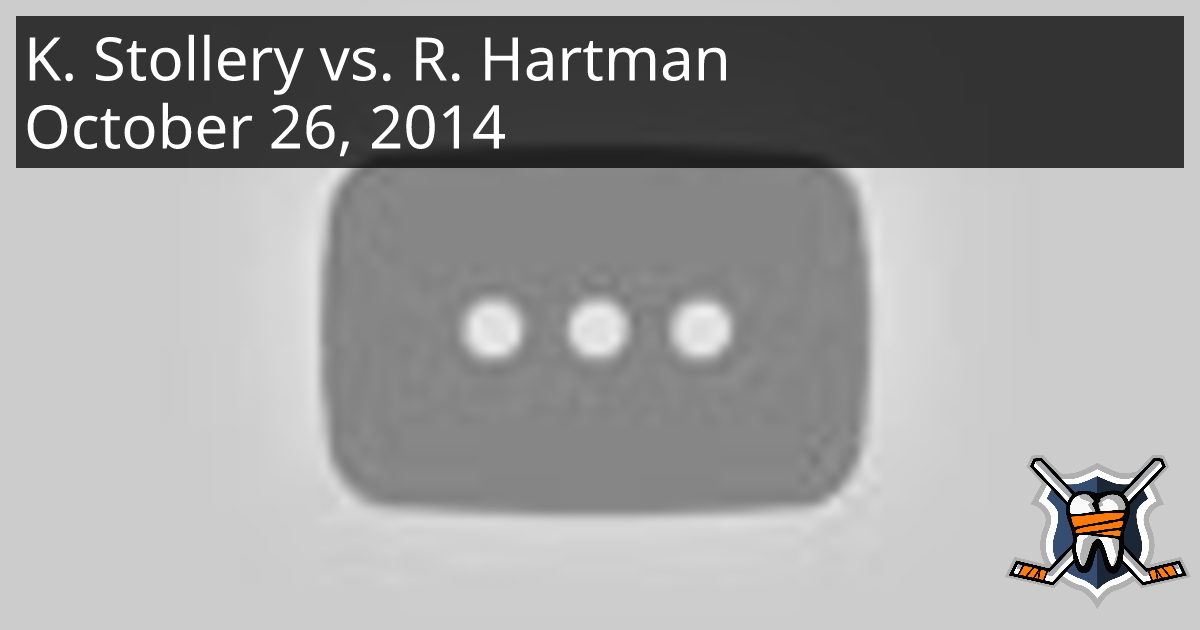 Karl Stollery vs. Ryan Hartman, October 26, 2014 - Cleveland Monsters ...