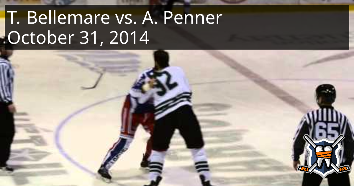 Thomas Bellemare vs. Alex Penner, October 31, 2014 - Blizzard Cloutier ...