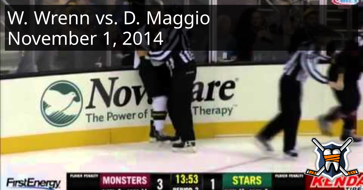 William Wrenn vs. Daniel Maggio, November 1, 2014 - Texas Stars vs ...