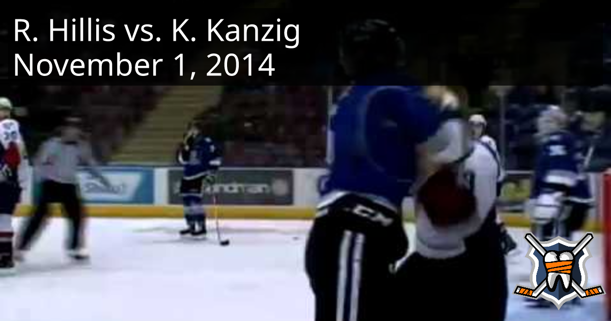 Riley Hillis vs. Keegan Kanzig, November 1, 2014 - Tri-City Americans vs. Victoria Royals ...