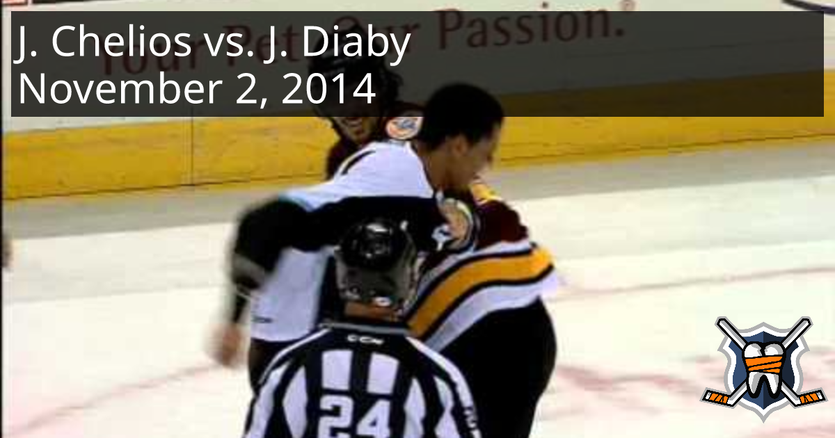 Jake Chelios vs. Jonathan-Ismael Diaby, November 2, 2014 - Chicago ...