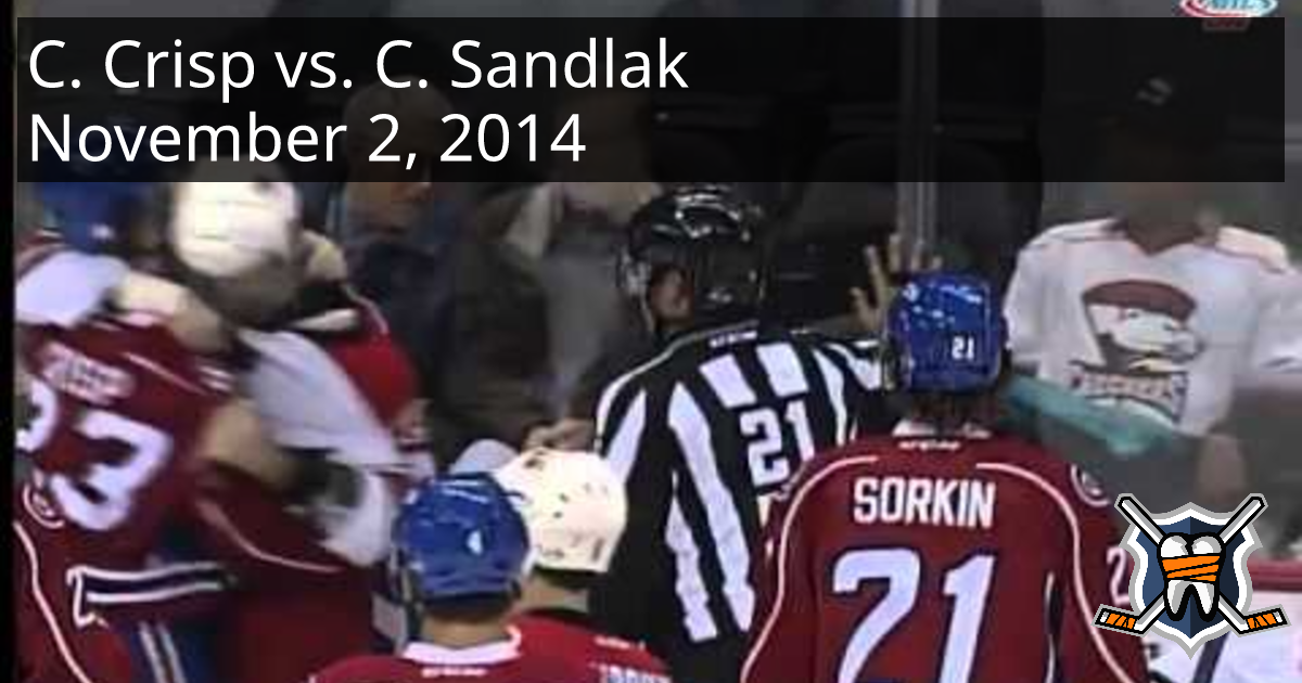 Connor Crisp vs. Carter Sandlak, November 2, 2014 - Hamilton Bulldogs ...