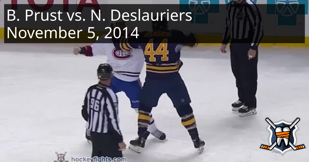Brandon Prust vs. Nicolas Deslauriers, November 5, 2014 - Montreal ...