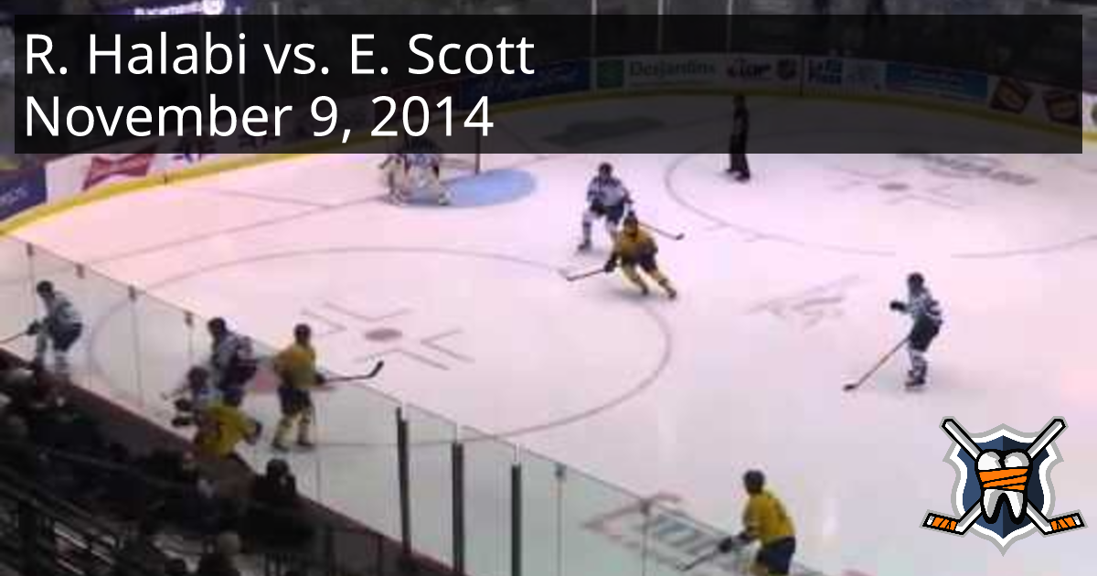Reid Halabi vs. Evan Scott, November 9, 2014 - Chicoutimi Saguenéens vs ...
