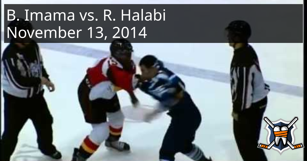 Bokondji Imama vs. Reid Halabi, November 13, 2014 - Baie-Comeau Drakkar ...