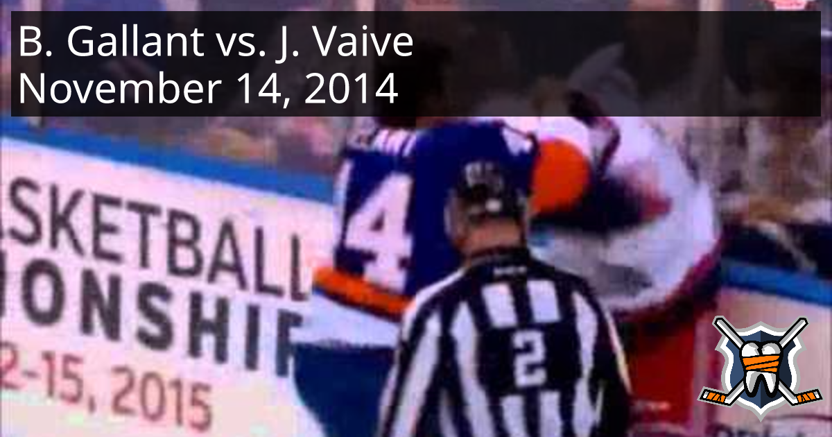 Brett Gallant vs. Justin Vaive, November 14, 2014 - Bridgeport Sound ...