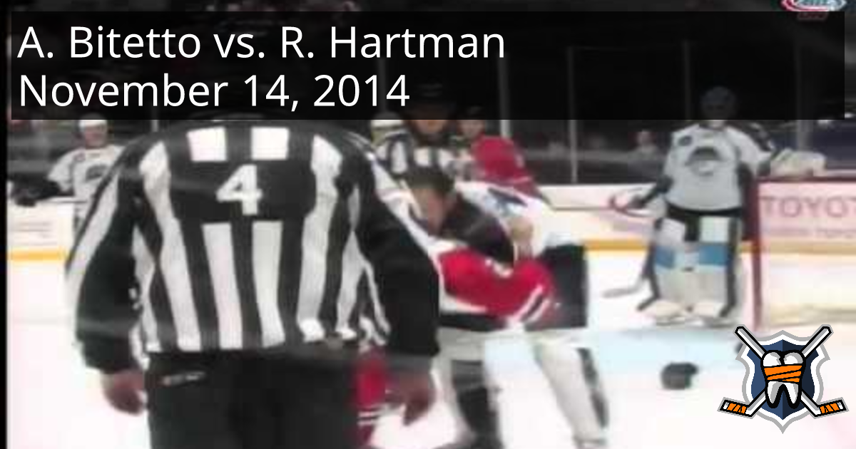Anthony Bitetto vs. Ryan Hartman, November 14, 2014 - Milwaukee ...