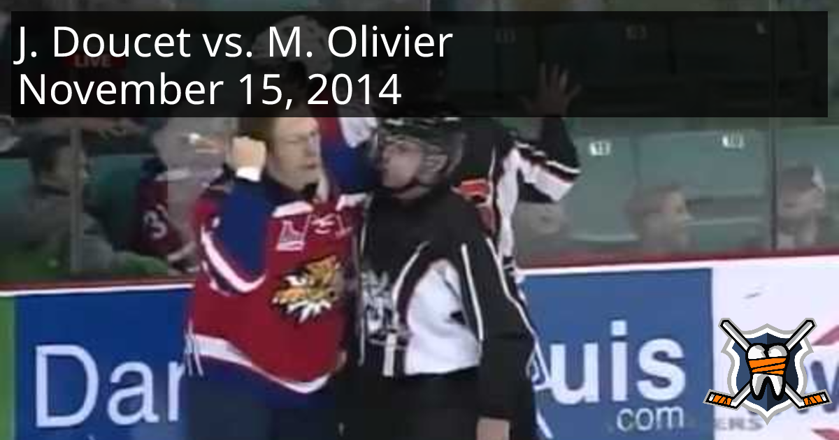 Justin Doucet vs. Mathieu Olivier, November 15, 2014 - Drummondville ...