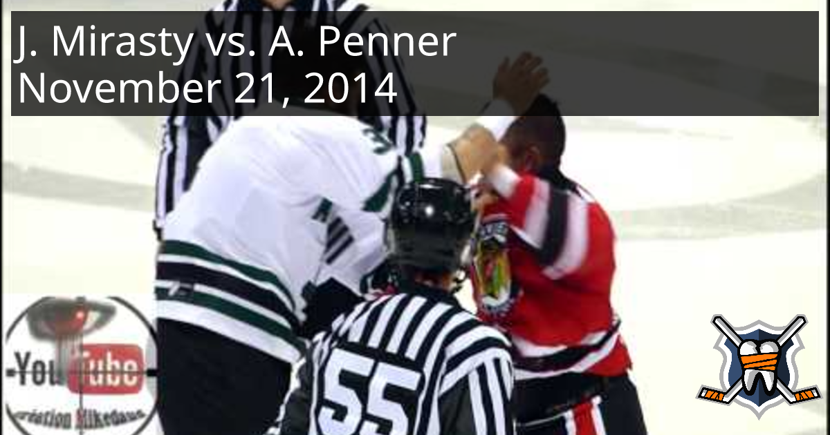 Jon Mirasty vs. Alex Penner, November 21, 2014 - Éperviers de Sorel ...