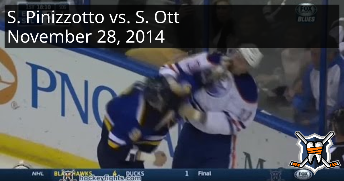 Steve Pinizzotto vs. Steve Ott, November 28, 2014 - Edmonton Oilers vs ...