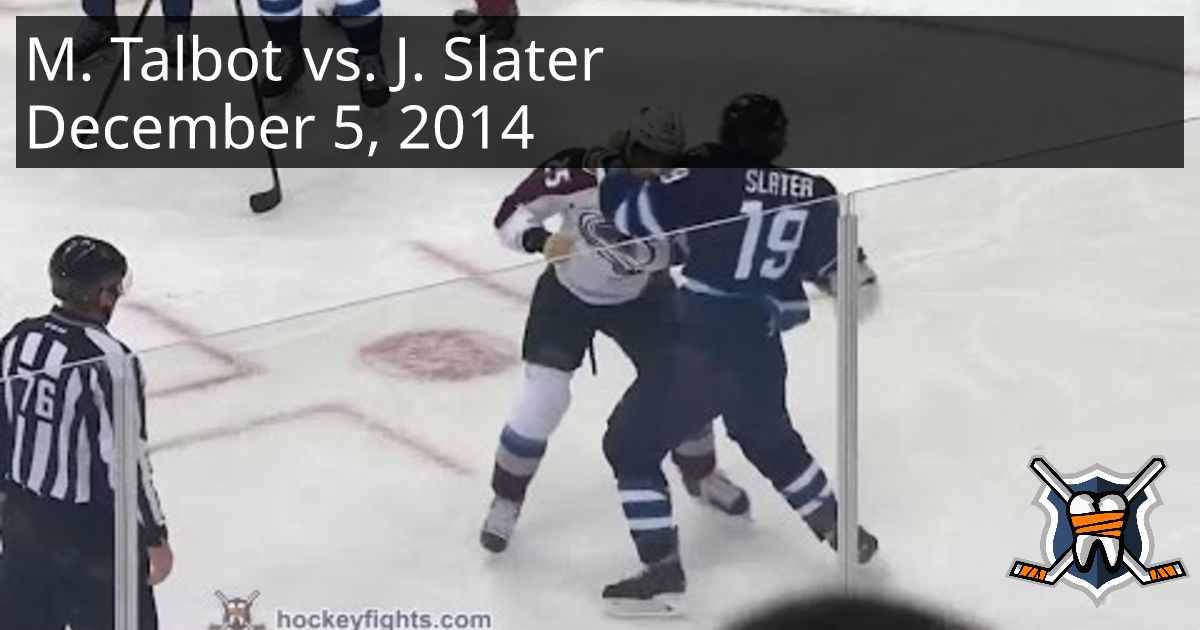 Max Talbot vs. Jim Slater, December 5, 2014 - Colorado Avalanche vs ...