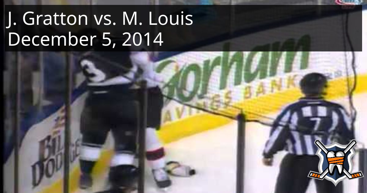 Josh Gratton vs. Mark Louis, December 5, 2014 - Manchester Monarchs vs ...
