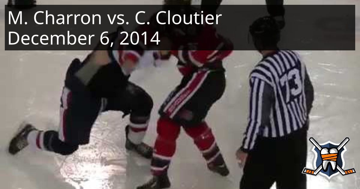 Maxime Charron vs. Chris Cloutier, December 6, 2014 - Éperviers de ...