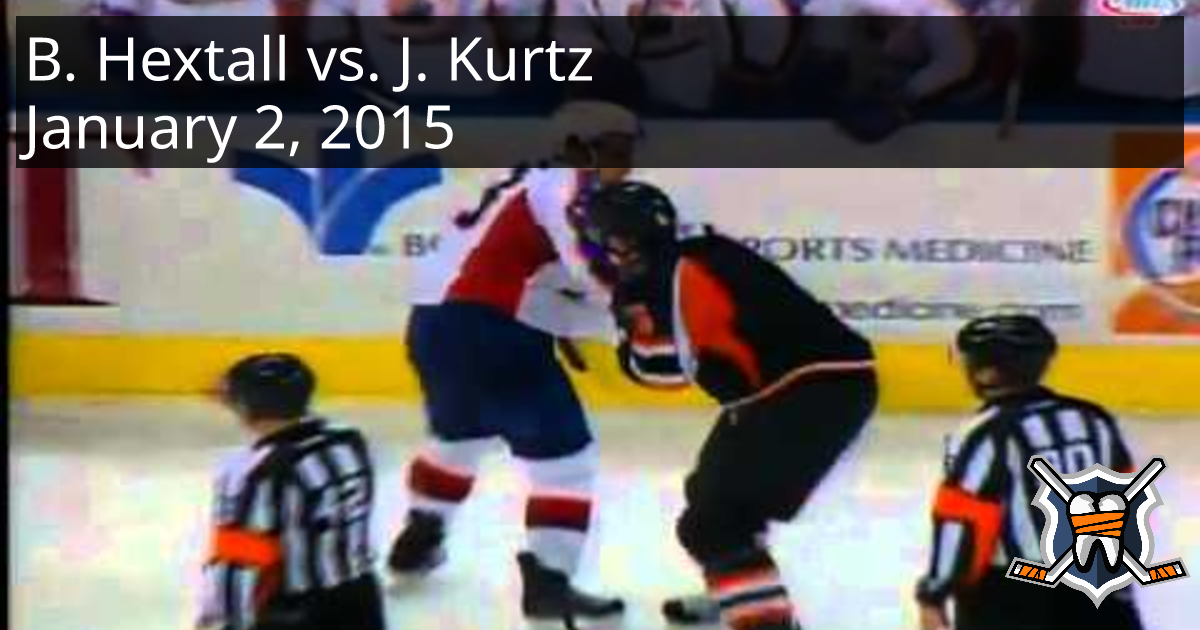 Brett Hextall vs. John Kurtz, January 2, 2015 - Lehigh Valley Phantoms ...